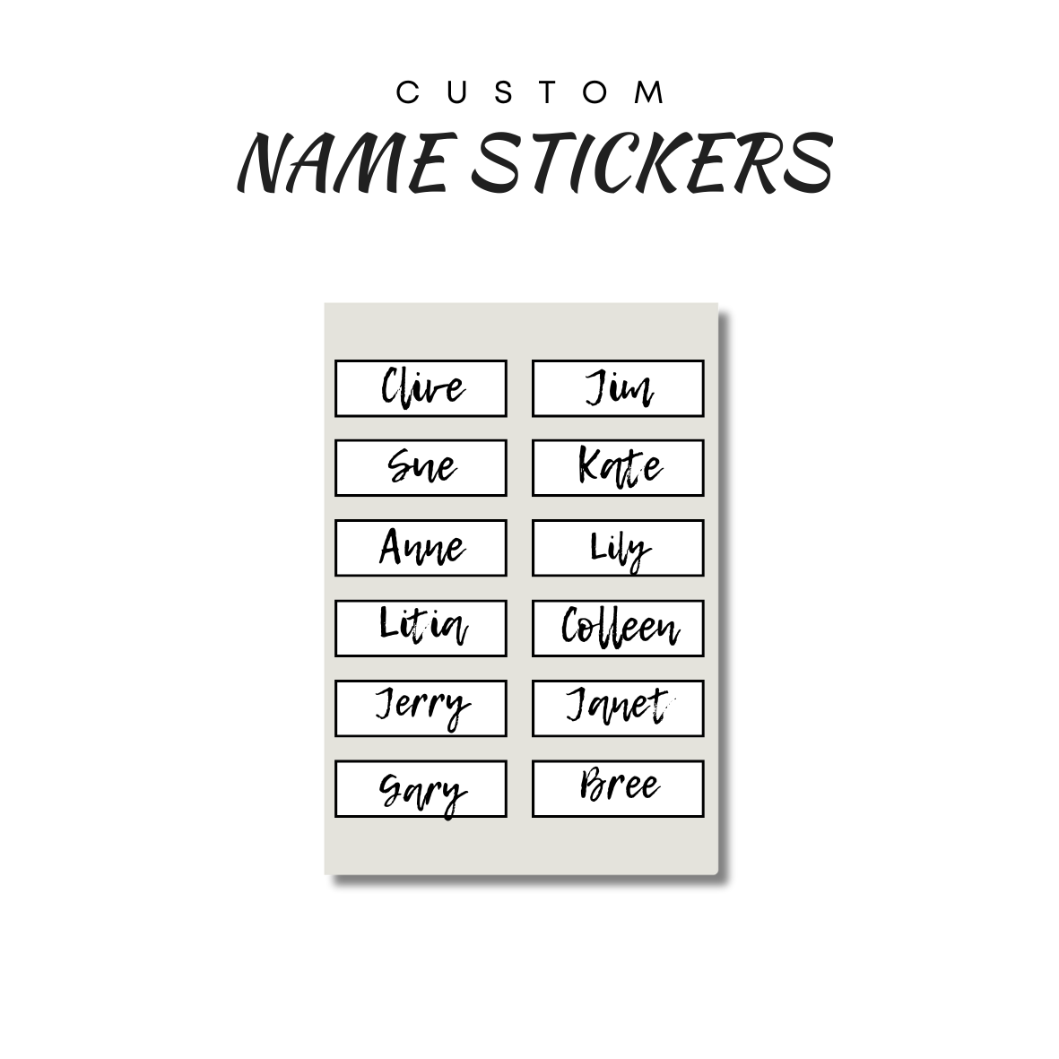 Name Stickers – Happy Prints