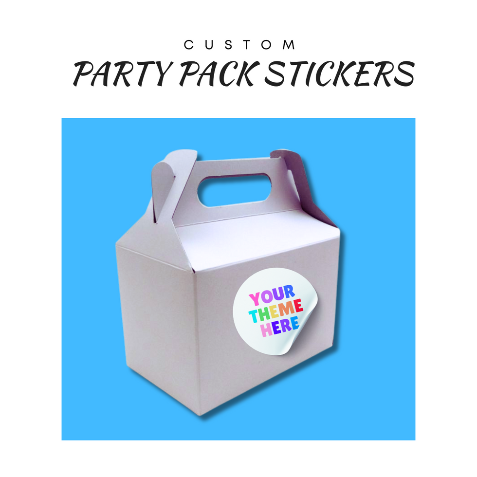 Custom Party Pack Stickers – Happy Prints
