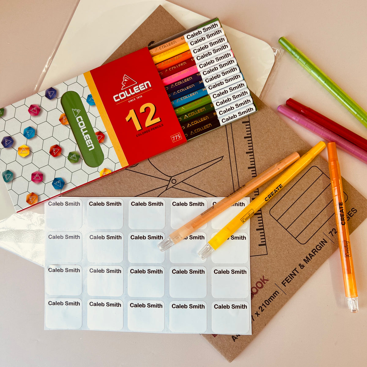 Wrap-Around Pencil Labels (Plain) – HP Designs - Happy Prints